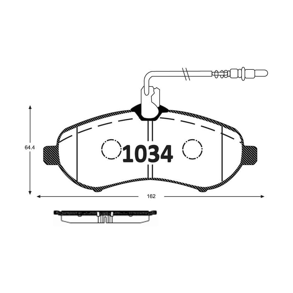Pastilla de freno delantera peugeot expert 08