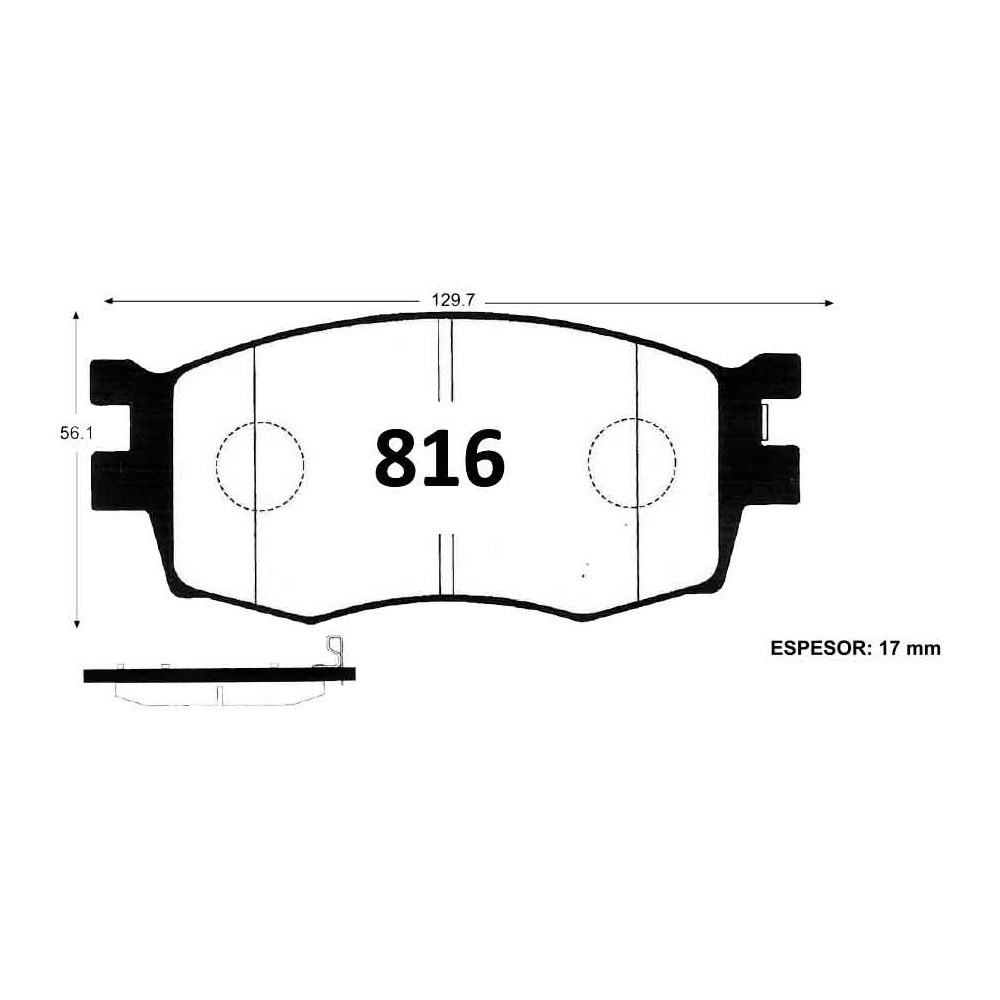 Pastilla de freno hyundai new accent 06>