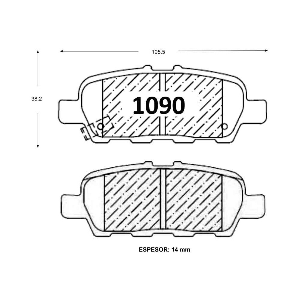 Pastilla de freno trasera suzuki vitara 09