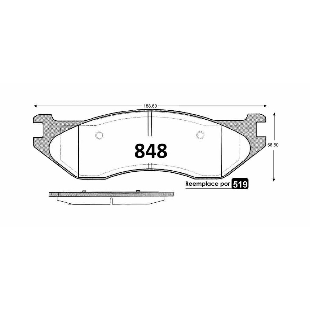 Pastilla de freno dodge durango d 05