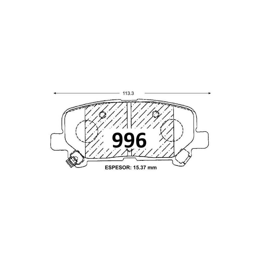 Pastilla de freno trasera honda jeep acura 07