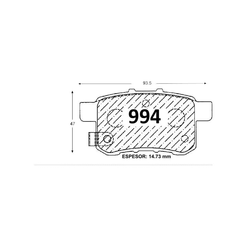 Pastilla de freno trasera honda accord 08