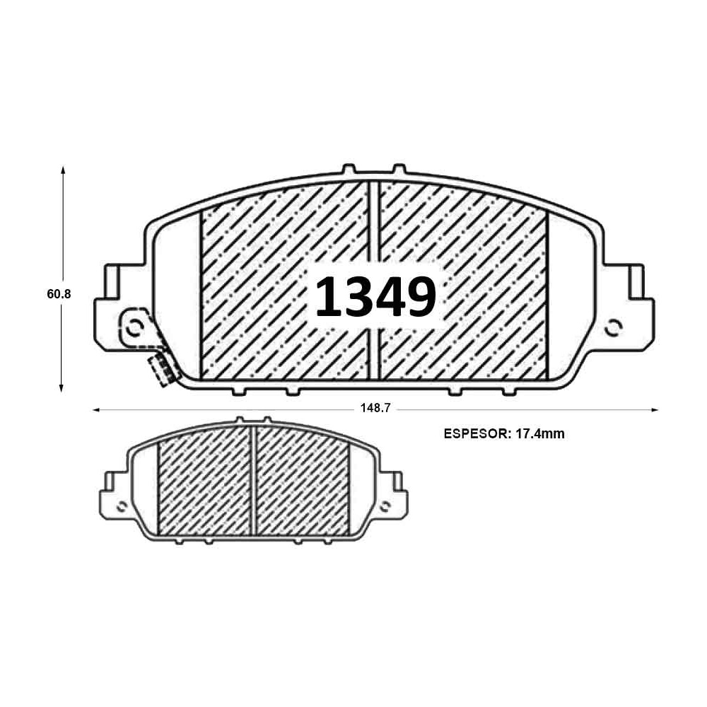Pastilla de freno delantera honda accord 13-/hrv ii 15-