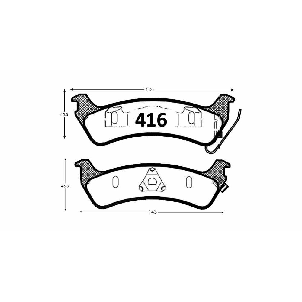 Pastilla de freno trasera cherokee tras 94