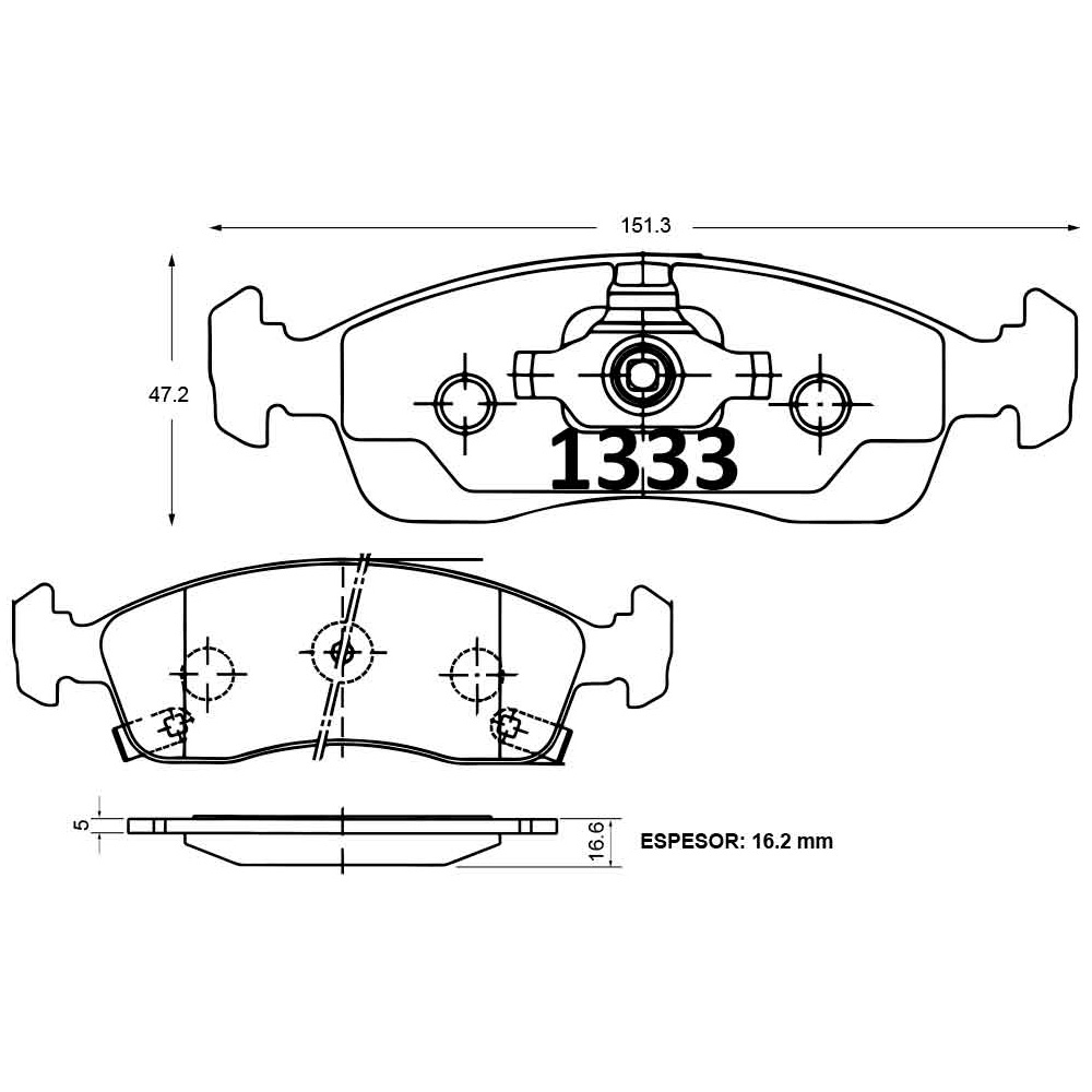 Pastilla de freno delantera chevrolet onix/prisma 17 /fiat palio 14