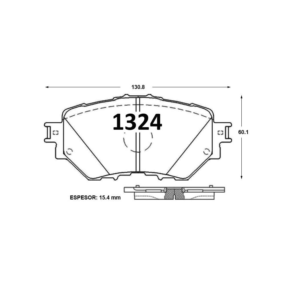 Pastilla de freno delantera 1324